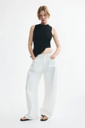 H&M Asymmetric Jersey Top