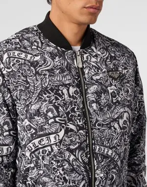 Philipp Plein All-over Tattoo Print Bomber Jacket