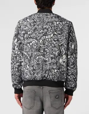 Philipp Plein All-over Tattoo Print Bomber Jacket