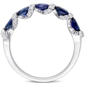 JULIANNA B. Blue & Diamond Ribbon Ring 14k