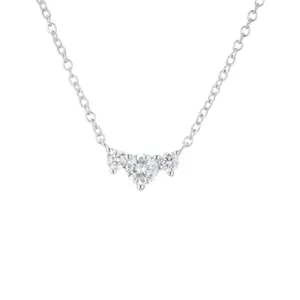 UNTAMED PETALS Capri Crystal Necklace - Metallic Silver
