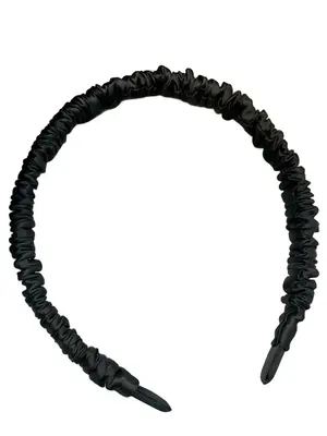 SILKSILKY SILKSILKY Pure Silk 3-Pack Vintage Headbands Black