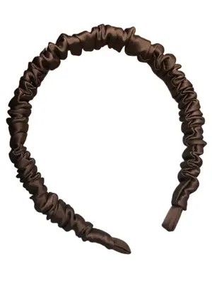 SILKSILKY SILKSILKY Pure Silk 3-Pack Vintage Headbands Coffee