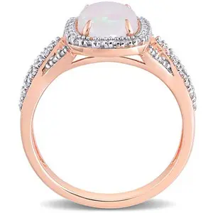 JULIANNA B. Diamond Oval Split Shank Ring 10k