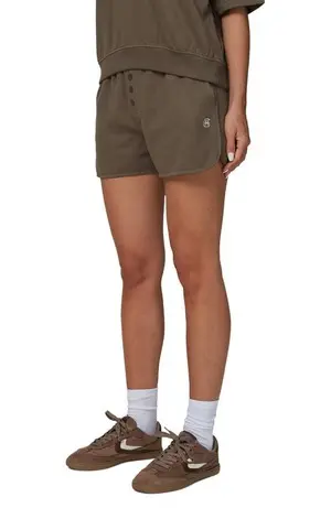 GOOD FOR NOTHING Sweat Shorts - Brown