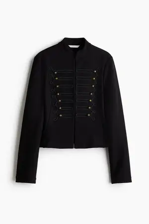 H&M Crêpe Jersey Jacket With Decorative Trim