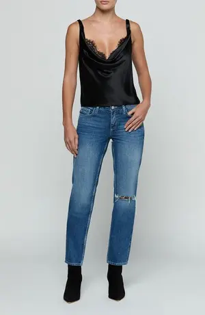 L'Agence Evadne Cowl Neck Silk Tank