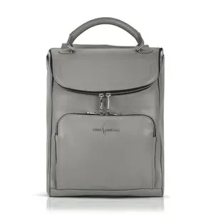 LUIS STEVEN Vertical Leather Laptop Backpack