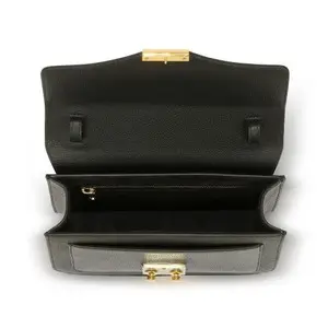 LUIS STEVEN Emma Leather Satchel - Black
