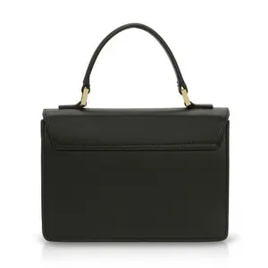 LUIS STEVEN Emma Leather Satchel - Black