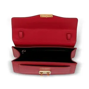 LUIS STEVEN Emma Leather Satchel - Red