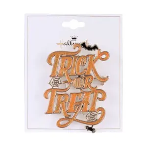HALLMARK Trick Or Treat" Enamel Pin With Glitter Accents