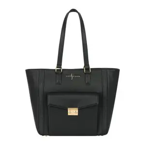 LUIS STEVEN Classic Tote With Front Lock - Black