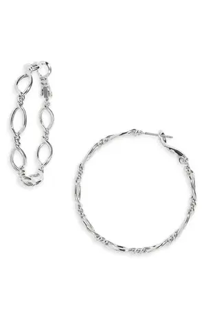 Nordstrom Twisted Figure 8 Hoop Earrings - Silver
