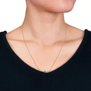 JULIANNA B. Diamond Curved Bar Necklace