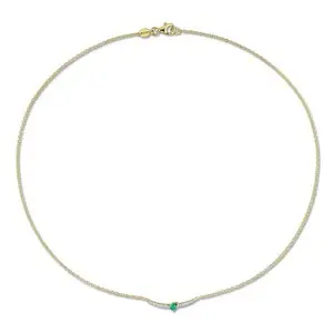 JULIANNA B. Diamond Curved Bar Necklace