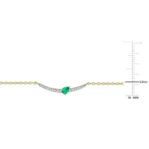 JULIANNA B. Diamond Curved Bar Necklace
