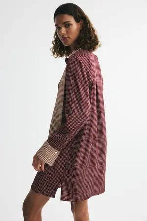 H&M Oversized Scarf Collar Button-front Dress