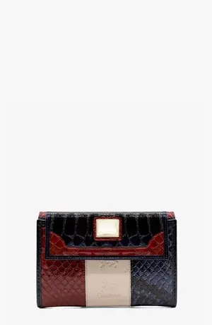 CAVALINHO Honor Leather Wallet 205 - Navy/white/red