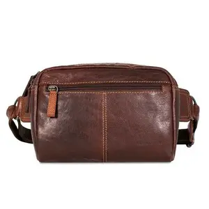 JACK GEORGES Voyager Large Travel Belt Bag - Brown