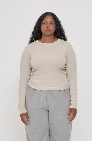 EVERYBODY.WORLD Rib Long Sleeve - Oat