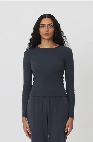 EVERYBODY.WORLD Rib Long Sleeve - Slate
