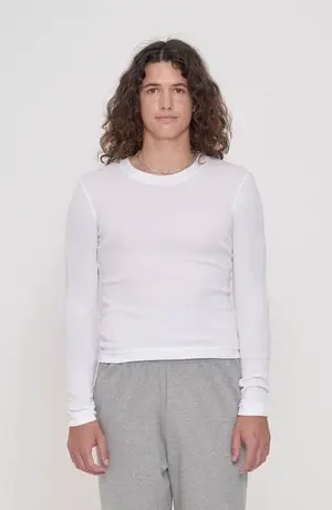 EVERYBODY.WORLD Rib Long Sleeve - White