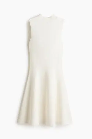 H&M Knit Dress With Flared Skirt