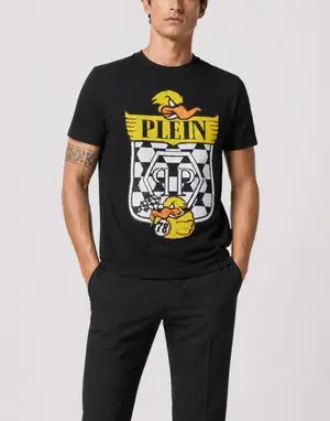 Philipp Plein T-shirt Round Neck Short Sleeve Duck - Black