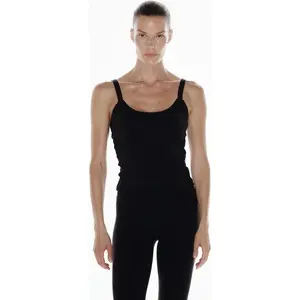 H&M Shelf Bra Sports Tank Top With Softmove - Black