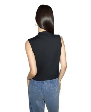 CONVERSE Cable Knit Mock Neck Tank - Converse Black