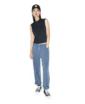 CONVERSE Cable Knit Mock Neck Tank - Converse Black