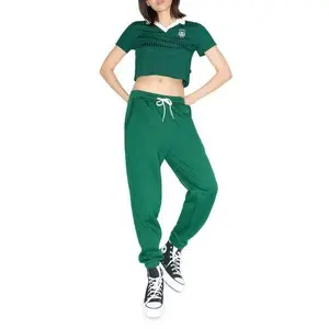 CONVERSE Crest Cropped Polo - Creeping Forest
