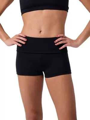 CAPEZIO Team Basics Fold-over Boyshort - Black