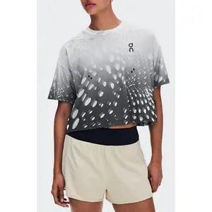 On Performance Volt-t Graphic Cropped T-shirt - Espresso