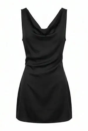 HOUSE OF SILK Marilyn Mini Dress Black