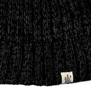 NIRVANNA DESIGNS Ribbed Merino Wool Beanie - Black
