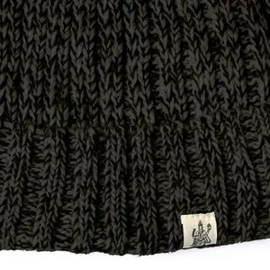 NIRVANNA DESIGNS Ribbed Merino Wool Beanie - Smoke