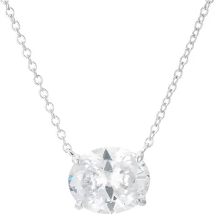 UNTAMED PETALS Halo Crystal Pendant - Metallic Silver