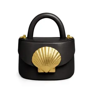 FLORE K. Viera Scallop Shell Handbag - Black
