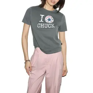 CONVERSE I Love Chuck Crewneck T-shirt - Converse Black