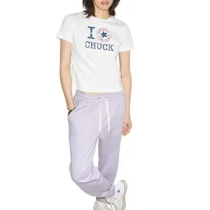 CONVERSE I Love Chuck Crewneck T-shirt - White 10a