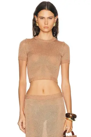 L'academie Sivan Knit Tee - Copper