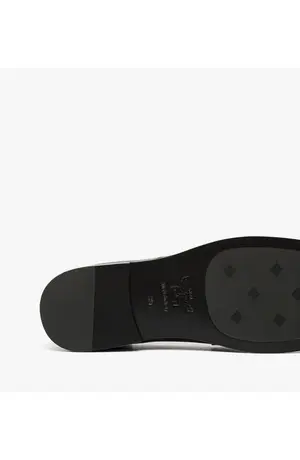Mcm Brass Plate Loafers In Calfskin