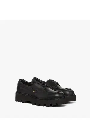 Mcm Platform Loafers In Calfskin - Black
