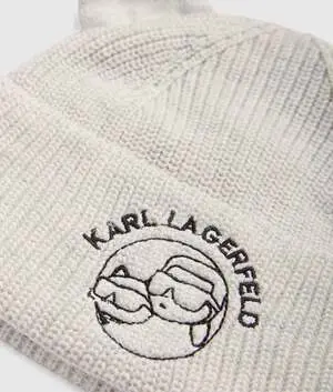 Karl Lagerfeld Newborn Hat And Booties Set With Ikon Embroidery
