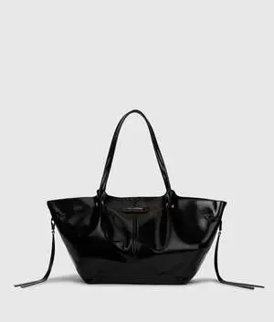 Karl Lagerfeld K/pierced Medium Shiny Tote Bag - Black/gold