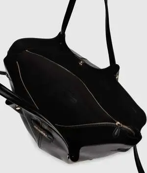 Karl Lagerfeld K/pierced Medium Shiny Tote Bag - Black/gold