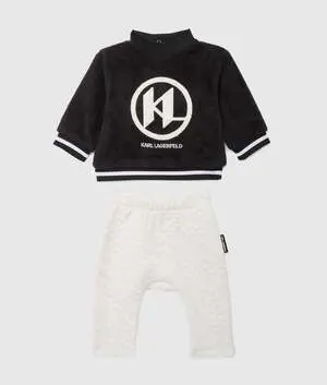Karl Lagerfeld Baby Sweatshirt And Pants Set - Black/gray