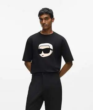 Karl Lagerfeld Ikon Karl Bold Graphic T-shirt - Black